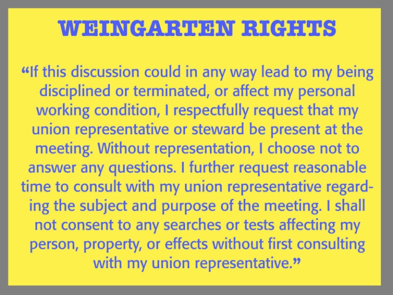 Weingarten Rights | American Federation of Teachers New Jersey, AFL-CIO